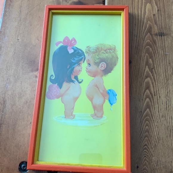 Vintage | Accents | W M Otto Bathing Boy And Girl Valentine Love ...